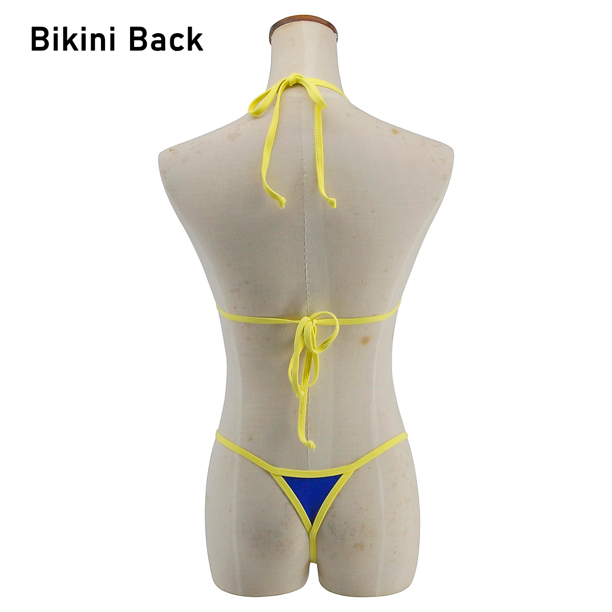 SHERRYLO Mini Micro Bikini Tri Top G String Thong Bottom Women Bathing Suits Beach Swimwear Black