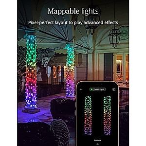 Twinkly App-Controlled 105ft Smart String LED Lights with 400 AWW LEDs - WiFi & Bluetooth Connectivity, Sync with Music, Indoor/Outdoor Use (IP44), Compatible with Google Assistant & Amazon Alexa