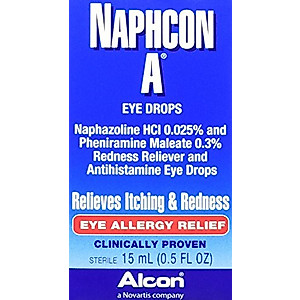 Alcon Naphcon-A Allergy Relief Eye Drops, 0.5-Ounce Bottles (Pack of 2)