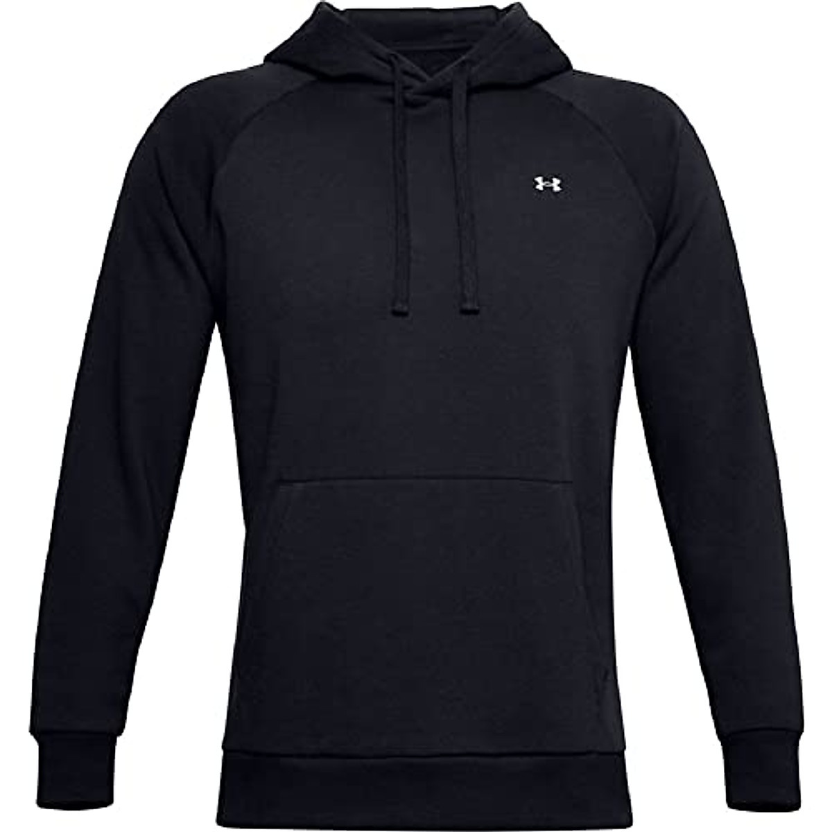 Under Armour Mens Rival Fleece Hoodie , Black (001)/Onyx White , Large