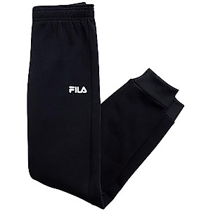 Fila Boys' Active Sweatsuit Set - 3 Piece Performance Hoodie Sweatshirt, Jogger Sweatpants, T-Shirt - Activewear Set (8-12), Size 10, Black