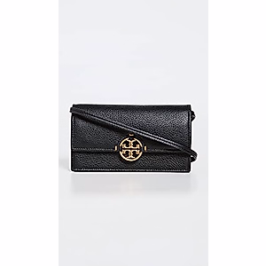 Tory Burch Women's Miller Wallet Crossbody, Black, One Size