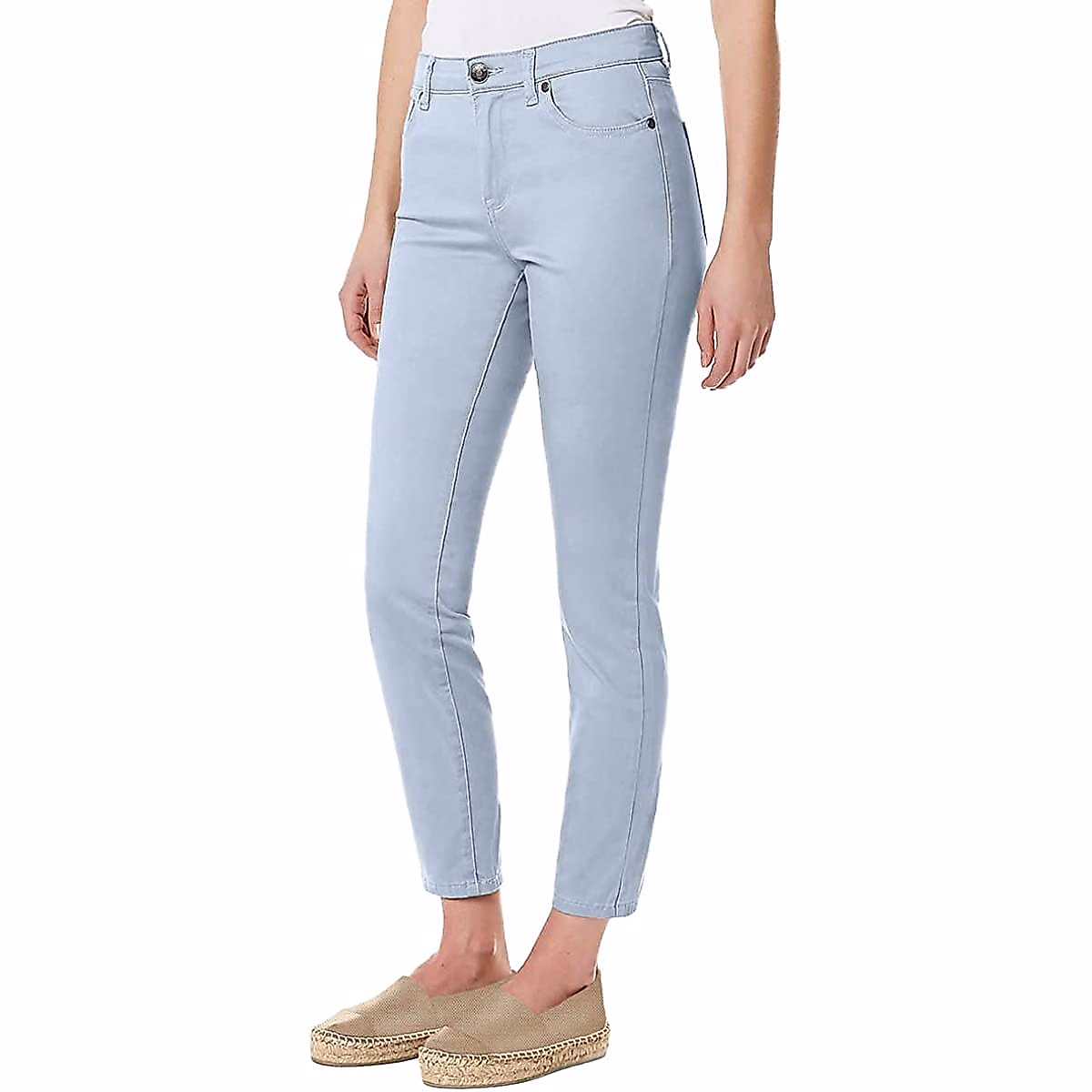 Buffalo David Bitton Ladies’ Ankle Length Skinny Pant (10, Light Blue)