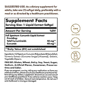 Solgar Full Spectrum Curcumin Liquid Extract, 105 Softgels - Faster Absorption - Brain, Joint & Immune Health - Long Lasting Support -Non GMO, Gluten Free, Dairy Free-105 Servings (Packaging may vary)