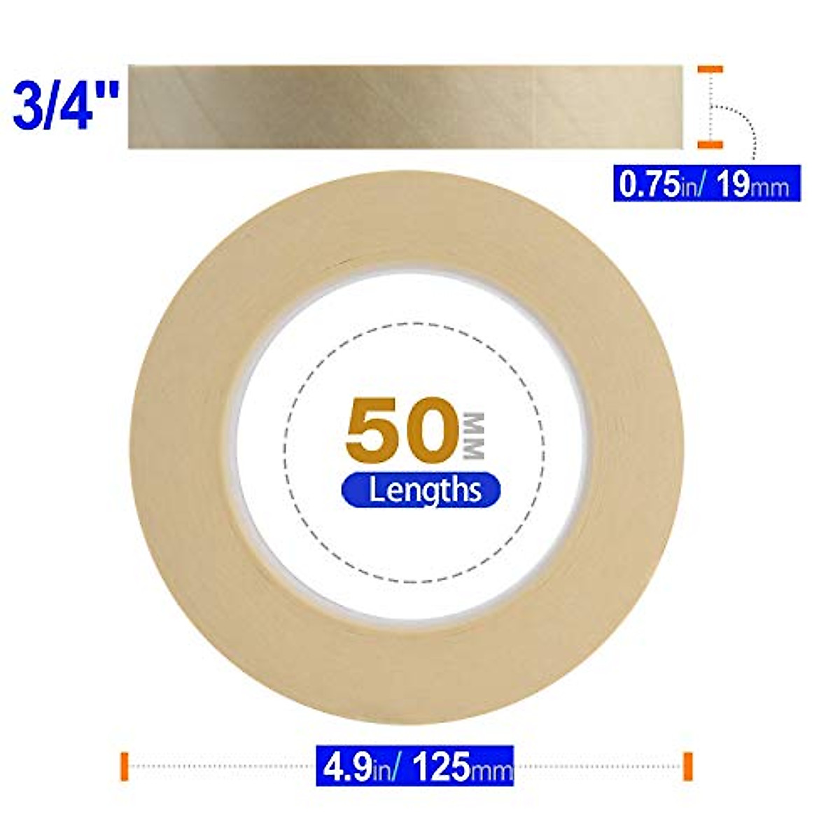 Ks-Tek Autoclave Tape-Sterilization Tape (3/4" Wide) 50m 2Roll