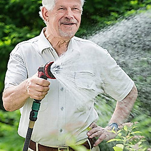 Asgens Hose Quick Connector, 5 Sets 10 PCS 3/4 Inch Garden Hose Fitting Quick Connector Adapter Male and Female Set with Shut-Off Valve Switch,10PCS Extra Rubber Washers