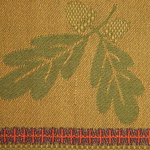 DII Fall Kitchen Towels Decorative and Absorbent Cotton Jacquard Dish Towel Set, 18x28, Autumn Acorn Leaves, 3 Count