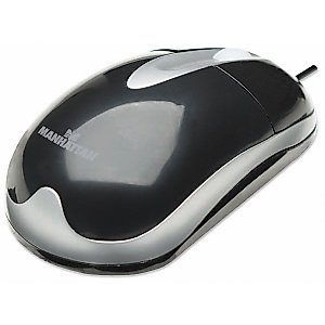 Manhattan, USB MH3 Classic Optical Mouse with Three Buttons and Scroll Wheel, 800 dpi