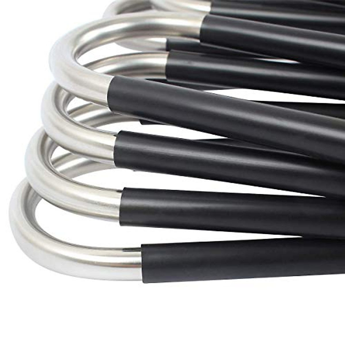 Myfolrena Pants Hangers Non Slip Updated S-Shaped 5 Layers Hangers Closet Space Saver for Jeans Scarf Tie Clothes(6 Pack Grey+4 Pack Black)