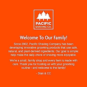 Pacific Shaving Company Natural Shaving Cream - Shea Butter + Vitamin E Shave Cream for Hydrated Sensitive Skin - Clean Formula for a Smooth, Anti-Redness + Irritation-Free Shave Cream (7 Oz, 2 Pack)