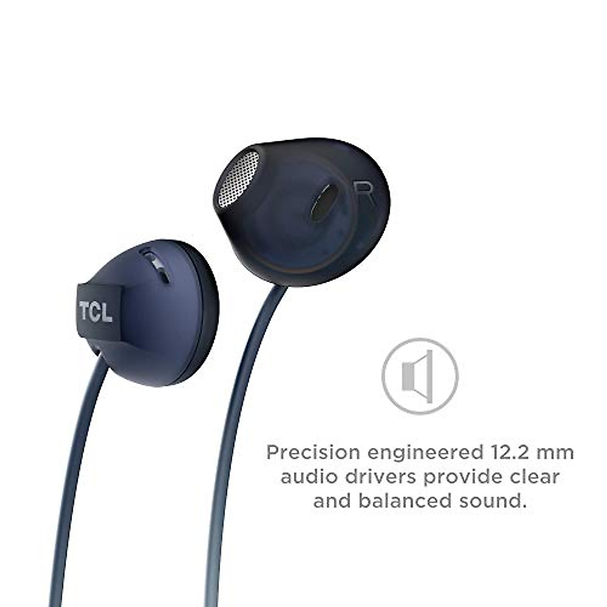 TCL SOCL200BT Wireless Earbuds Bluetooth Headphones with 12.2mm Speaker Drivers for Rich Bass and Clear Sound, Built-in Mic - Phantom Black, One Size