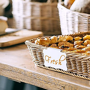 Basket Label Clips-12 Label Clips, Detachable, Can be Used on Storage Boxes, Baskets or Boxes (White)