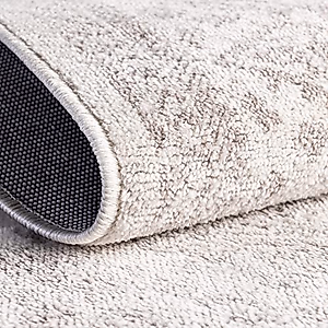 Unique Loom Oxford Collection Area Rug - Radcliffe (9' x 12' Rectangle, Cream/ Ivory)