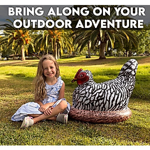 Cawowa Inflatable Chicken, Decorations for Birthday Party Supplies, Wild West Farm Theme Gifts, Blow Up Hen Decor, Inflables Para Fiestas, Halloween Rooster, Big Stuff Fun Decoy, Giant Size