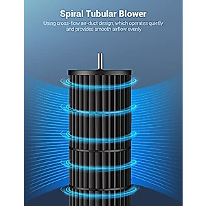 Aikoper Tower Fan, 42 Inch Bladeless Cooling Fans with Remote and Built-in 7Hrs Timer, 3 Modes and LED Display,Quiet Standing Fans for Home and Office