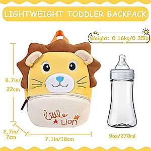 Toddler Backpack for Boys, ChaseChic Cute Cartoon Mini Plush Lightweight Soft Baby Backpack, Daycare backpack, Lion