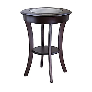 Winsome Cassie Accent Table, Cappuccino 20 inches