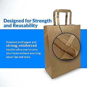 Reli. Paper Bags w/Handles, Kraft | Assorted Large Sizes | 75 Pcs (25 Bags Per Size) - Bulk | 8x4.25x10-10x5x13-16x6x12 | Brown Paper Bags Combo Pack | Retail Bags/Shopping Bags, Gift Bags