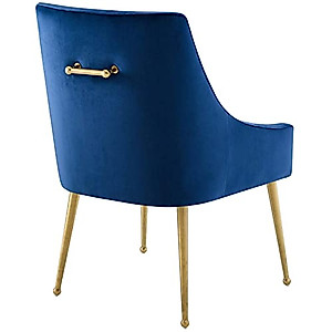 Modway Discern Upholstered Performance Velvet Dining Chair Set of 2, Navy