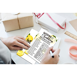 Bridal Shower Games - Lemon Theme Engagement Party Game Cards For Wedding, Bachelorette Party - Citrus Lemon Bridal Shower Decorations - Wedding Traditions - 30 Cards(A01)