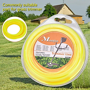 Round Grass Trimmer Line for Lawn Mower Brush Cutter Grass Trimmer Strimmer(Yellow 3.0mm*15m)