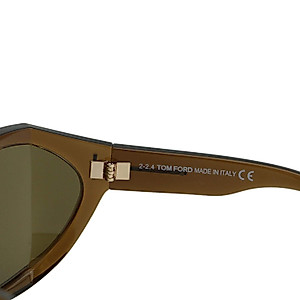 Tom Ford Wrap Sunglasses TF402 Sedgewick 48E Transparent Brown FT0402