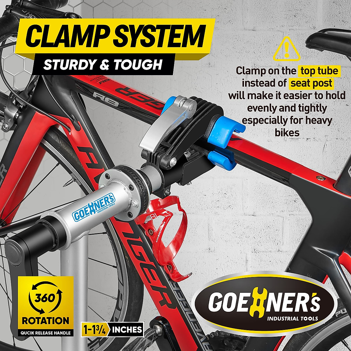 GOEHNER's 100 LBS EBike Repair Stand, Bicycle Stand For Maintenance Heavy Duty for E bike, Electrical Bike, Mountain Road Heavy Bike