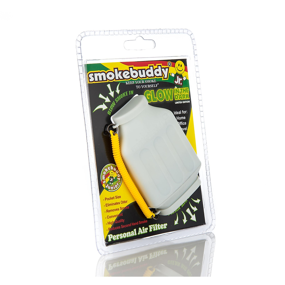 Smoke Buddy Junior Personal Air Filter, Glow White in Dark