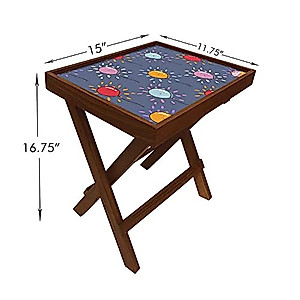 TYAGI-Export 16.75 inches Folding Table Small Laptop Desk Writing Computer Desk for Home Office, No-Assembly Study Office Desk Foldable Table for Small Spaces