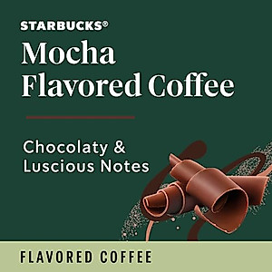 Starbucks Ground Coffee—Mocha Flavored Coffee—No Artificial Flavors—100% Arabica—6 bags (11 oz each)