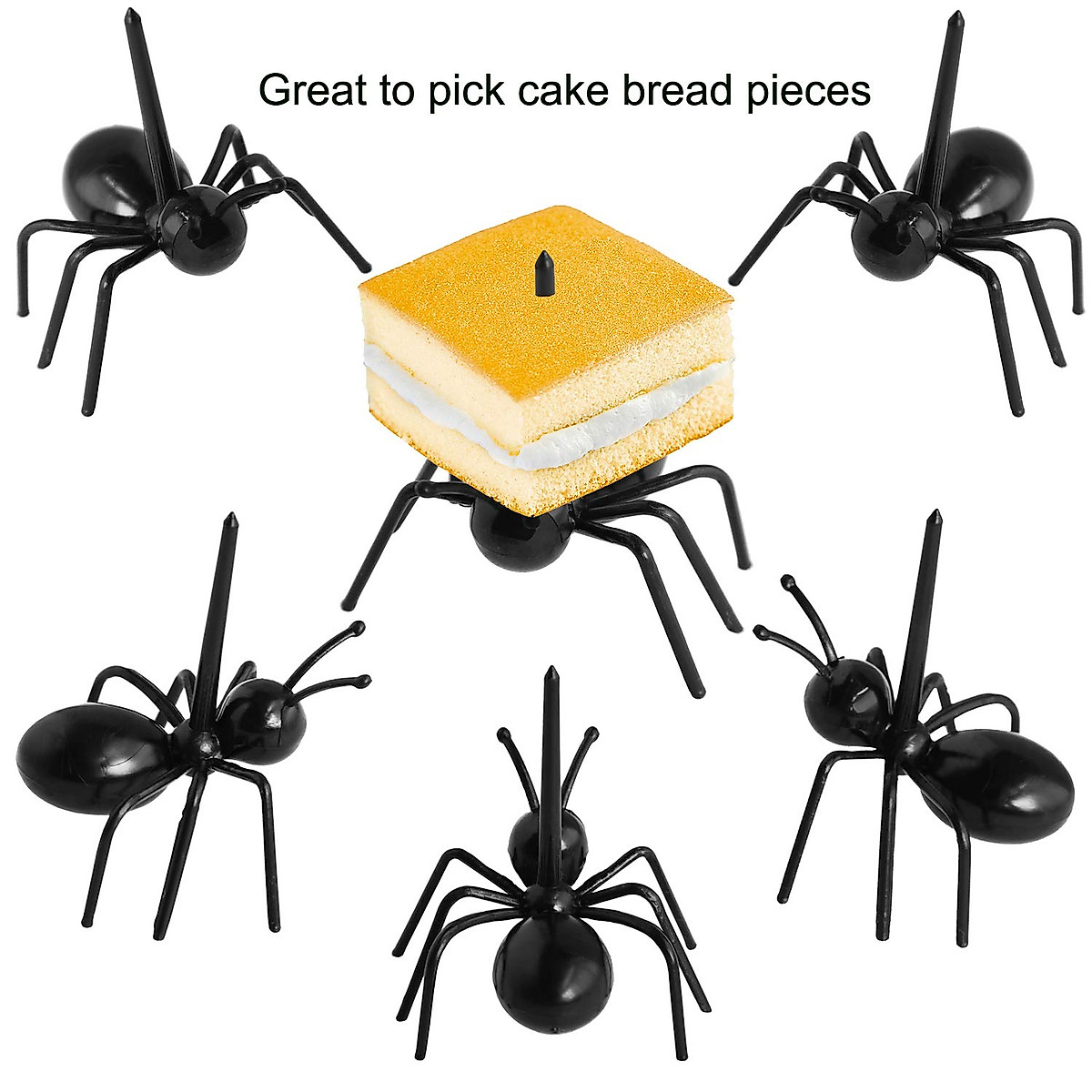[24 Pack] Ant Food Picks Reusable Fruit Dessert Fork - Pinowu Ant Toothpicks Animal Appetizer Forks for Snack Cake Dessert with Gift Box