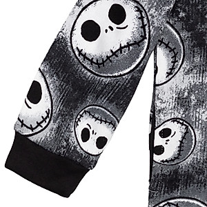 Disney Nightmare Before Christmas Jack Skellington Toddler Boys Fleece Zip Up Hoodie Tie Dye Black 4T