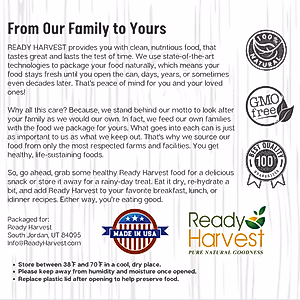 Ready Harvest Quick-Cook Pasta Elbows Small Pasta Instant Pasta Precooked Pasta | Bug Out Bag Food | Survival Food Emergency Food Supply #10 Can 25-Year Shelf Life 2 lbs 6 Cans