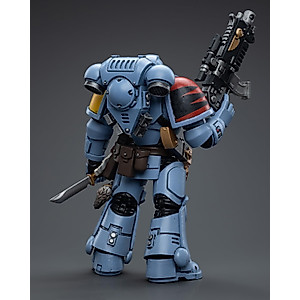 Pipigirl JoyToy 40K Space Marine Genuine License 1/18 Soldier, 4inch Models Space Marines Action Figures Kits (Space Wolves Intercessors)