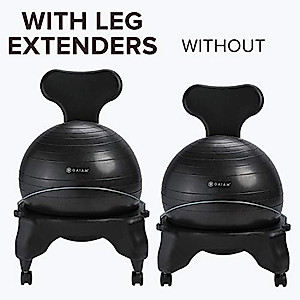 Gaiam Classic Balance Ball Chair Leg Extenders (Only Compatible with Classic Chair & Classic Backless Chair)