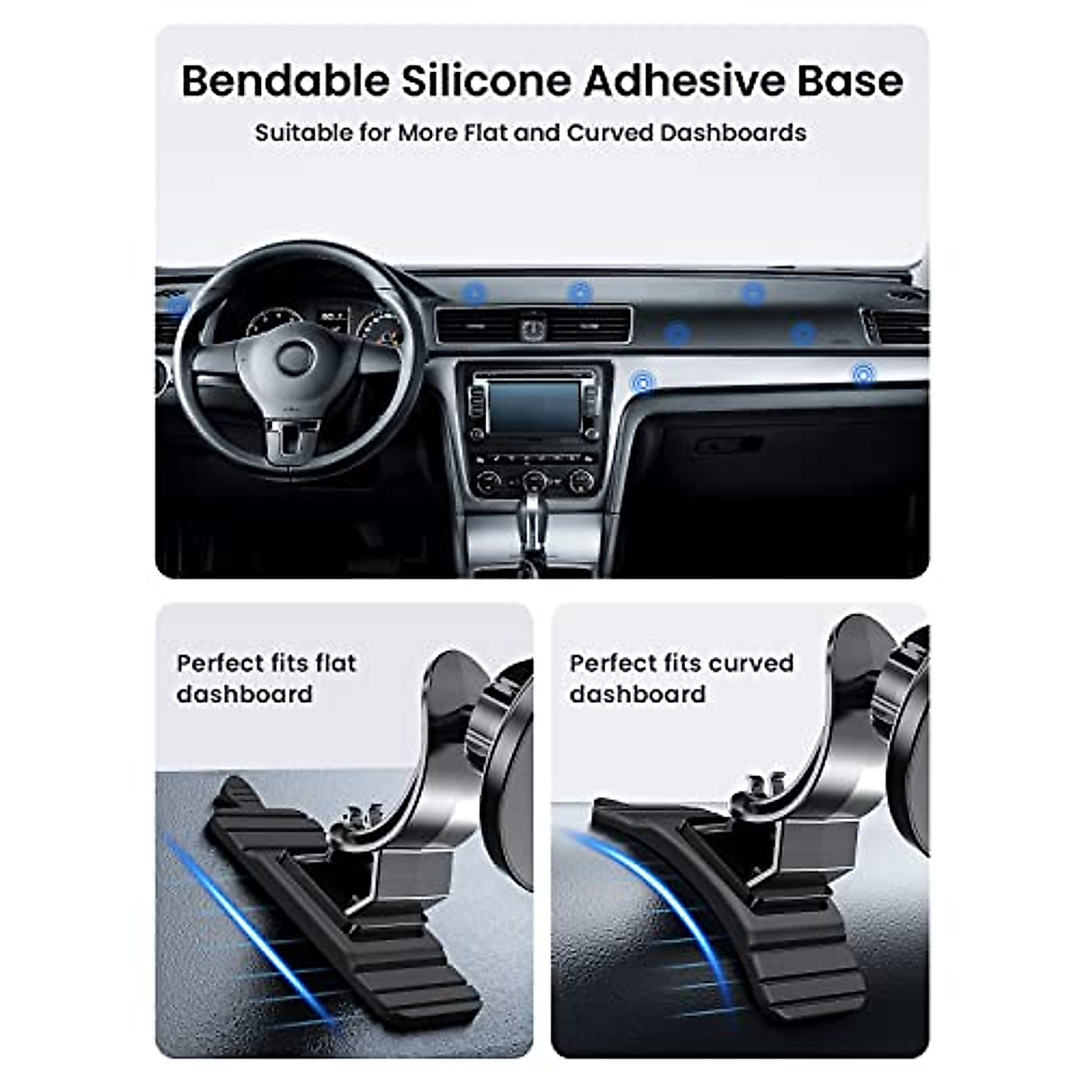 Ciencimy Compatible with Magsafe Car Mount, Magnetic Dashboard Car Mount Fit for MagSafe Case iPhone 14 13 12 Pro Max Mini Plus, 360° Adjustable, Strongest Magnet Magnetic Car Mount for All Phone