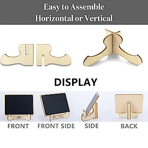 20 Pcs Mini Chalkboard Signs with Stand, Food Signs for Party Buffet, Table Numbers, Place Cards Display, Weddings, Buffet, Small Blackboards Wood Little Chalkboard