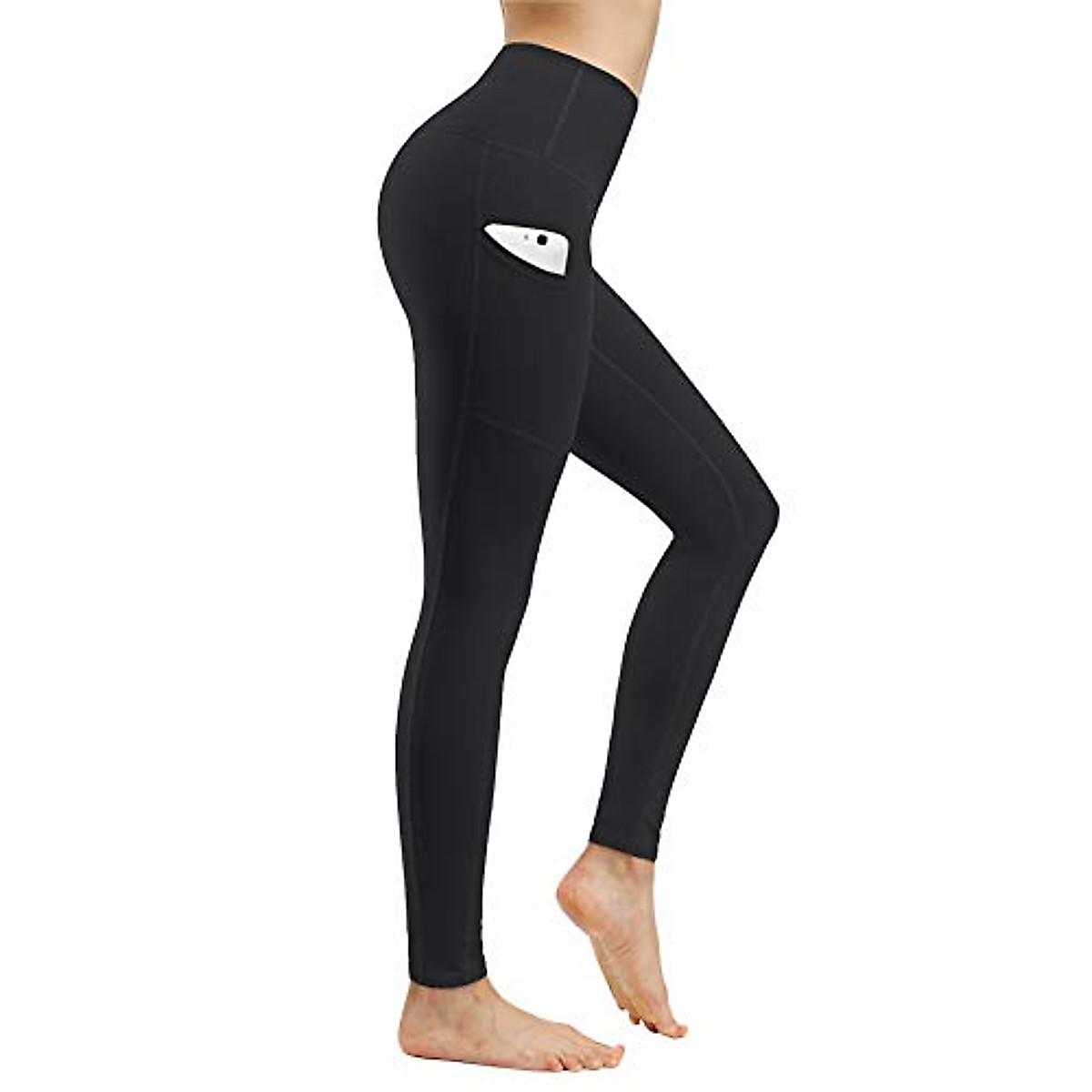 Fengbay 2 Pack High Waist Yoga Pants, Pocket Yoga Pants Tummy Control Workout Running 4 Way Stretch Yoga Leggings