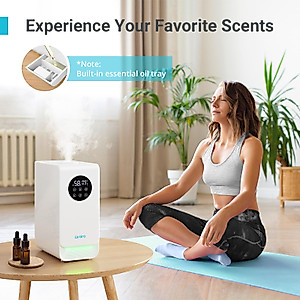 6L Humidifiers for Bedroom Home, Smart Warm and Cool Mist Humidifier for Large Room, Cool Mist Humidifiers for Plants, Top Fill Design and Alexa & App Control, Essential Oil Compatible