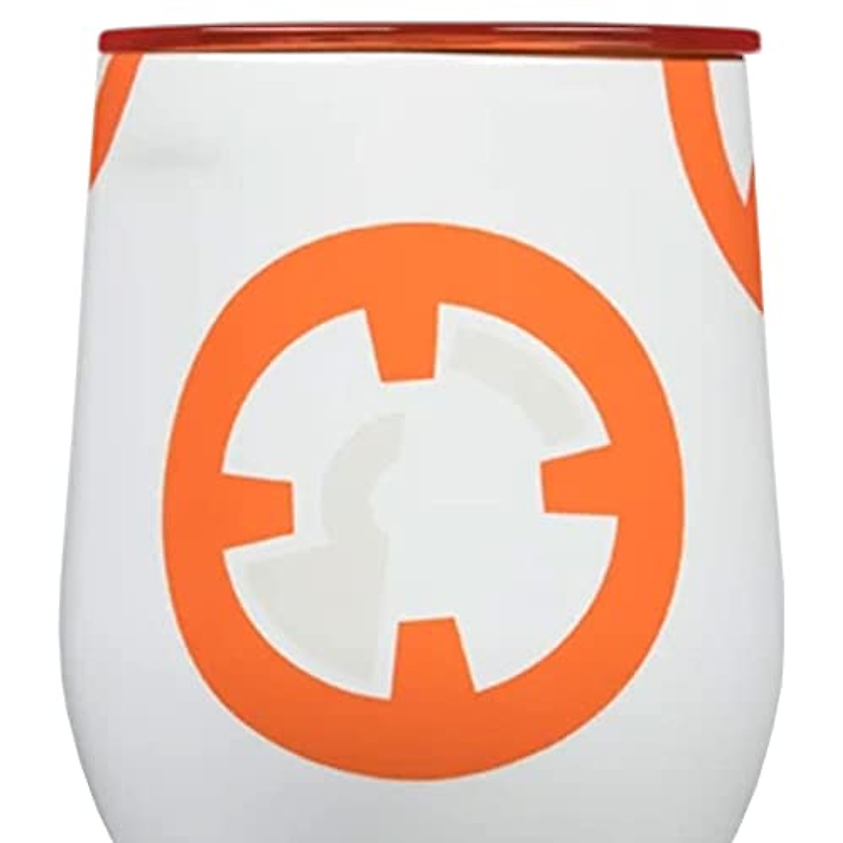 Corkcicle Star Wars Stemless Wine Glass Tumbler, Triple Insulated Stainless Steel, Easy Grip, Non-slip Bottom, Keeps Beverages Chilled for 9 Hours, BB-8, 12 oz