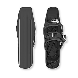 Snowfeet Mini Kids | Shoe Size < 6 US | Mini Ski Skates for Snow | Skis for Winter Shoes | Short Snowskates Snowblades Skiboards | The Real Original (Black)