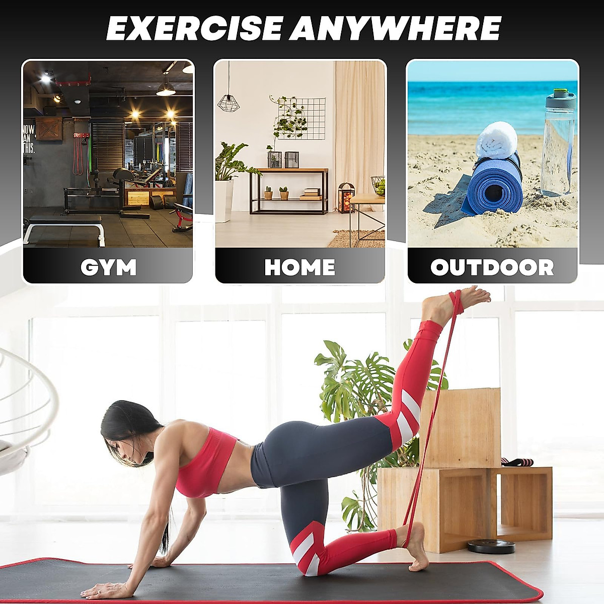 Acull Resistance Bands for Working Out, Pull Up Assistance Bands, Exercise Bands, Workout Bands, Excersing Bands, Resistance Band Set for Men Women, Stretch Bands for Physical Therapy, Home Workouts