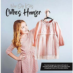 Utopia Home 60 Pack Kids Hangers - 11.5 Inch Plastic Baby Hangers for Closet - Childrens Hangers for Clothes & Infant Hangers for Closet - Ideal for Everyday Standard Use (Black)