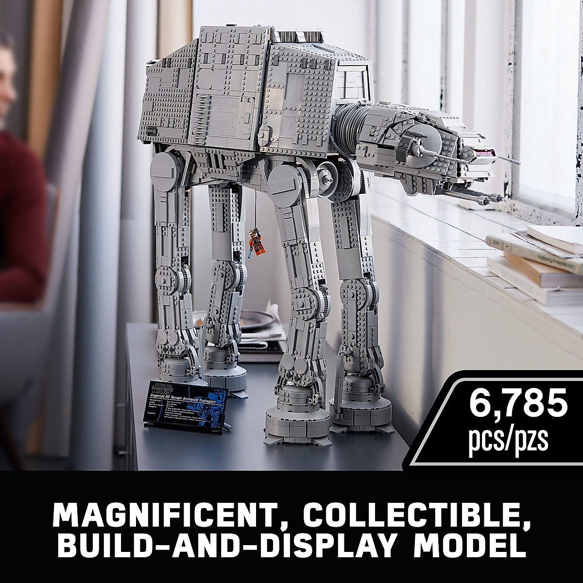 LEGO Star Wars at-at Walker 75313 Buildable Model - Collectible Set for Adults, Ultimate Build and Display Set, 9 Minifigures Including General Veers, Luke Skywalker, Snowtroopers and at-at Drivers