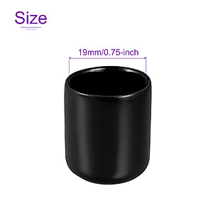 DMiotech 15 Pack 3/4" ID Black Screw Thread Protectors Rubber End Caps Bolt Covers for Screw Bolt Furniture Pipe