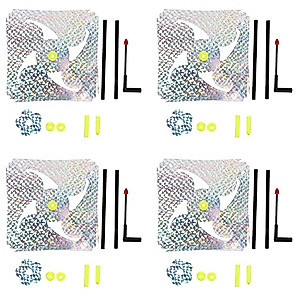 generic 4 Pcs Anti- bird Reflective Pinwheels Radiant Bird Blinder Bird Deterrent Garden Spinner Effectively Keep Birds Away for Yard Garden Farm