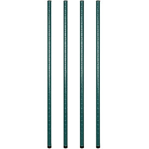 Regal Altair Set of 4 Wire Shelving Posts | Customize Poles Height: 8", 14", 27", 34", 54", 64", 74", 86", 96" and Material: Chrome, Black Epoxy, Green Epoxy, Stainless Steel