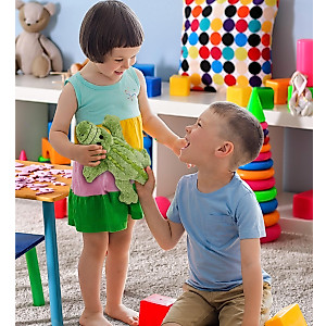 DolliBu Alligator Plush - Super Soft Stuffed Animal Alligator Toy, Cute Wild Life Green Plush Alligator, Adorable Huggers Plush Alligator Stuffed Toy for Baby, Kids, and Adults - 11.5 Inches