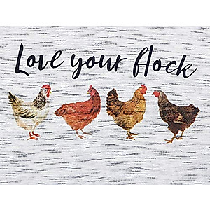 Love Your Flock Shirt Women V-Neck Letters Print Short Sleeves Funny Graphic Tee Casual Tops T Shirts Size L (Light Grey)