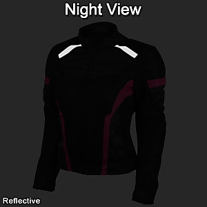 Vance Advance Womens All Weather Season CE Armor Mesh Motorcycle Biker Riding Jacket (4XL, Pink)